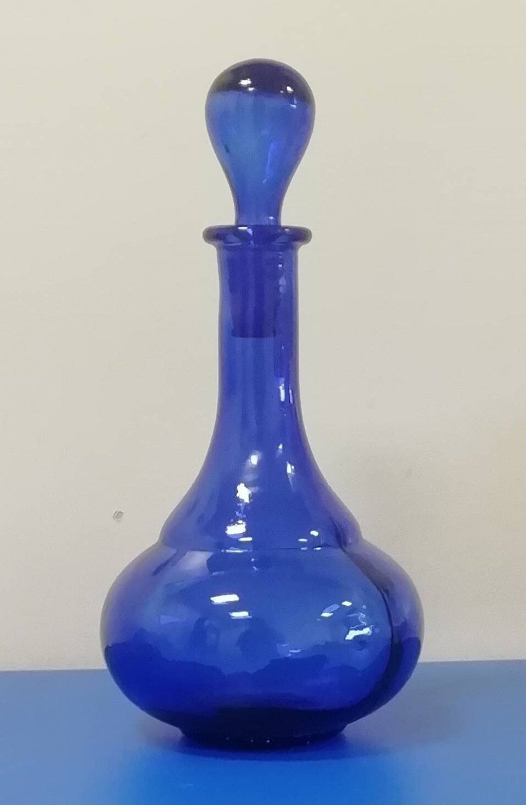 1960s Cobalt Blue Glass Ships Decanter Mid-century Glass - Etsy UK
