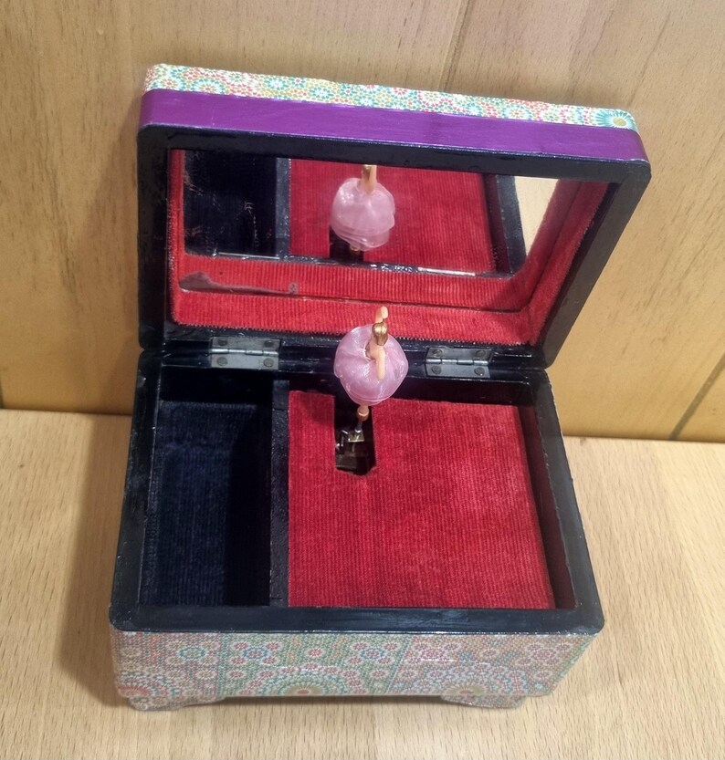 1950s Japanese Decoupage Musical Ballerina Jewelry Box – Toyo Japan ...