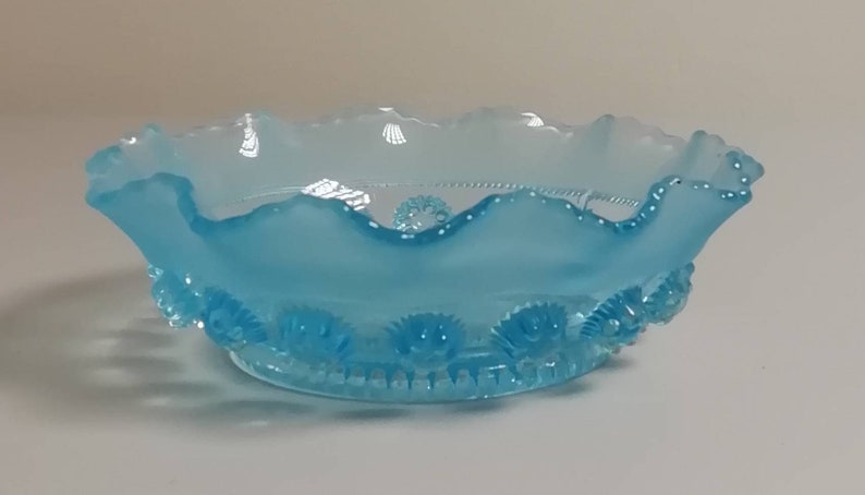 1920s Art Deco George Davidson & Co Azure Blue Glass Dessert - Etsy UK