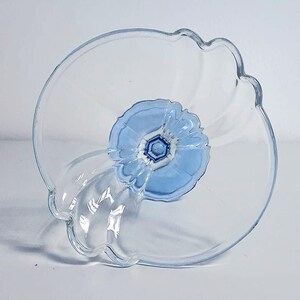 1970s Borgonovo Italian Ice Cream Sundae Glass Dish Bowl Blue and Clear ...
