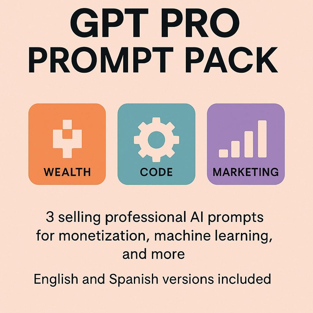 GPT Prompt Pack: 3 Templates in EN/ES for Monetization, Coding & Life ...