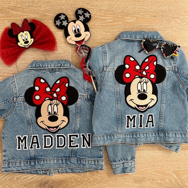Minnie Mouse Custom Denim Jacket - Etsy