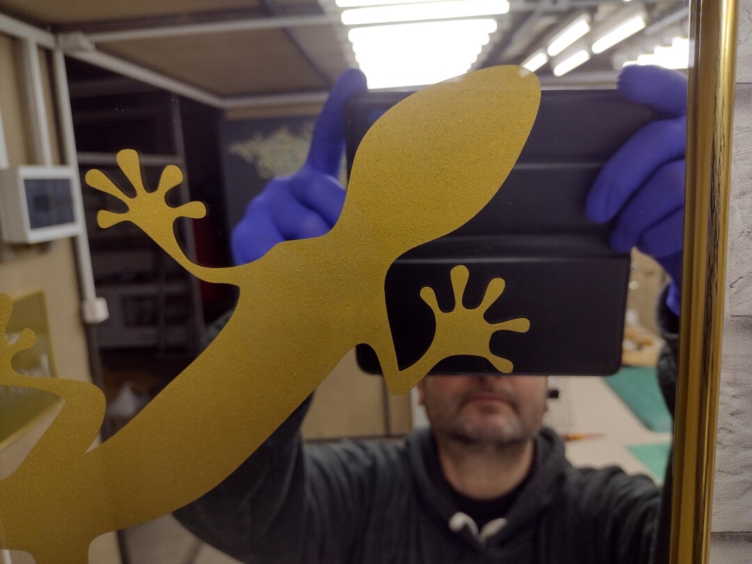 Audi Quattro Logo, Gecko, Full Mirror Style, Gold. - Etsy