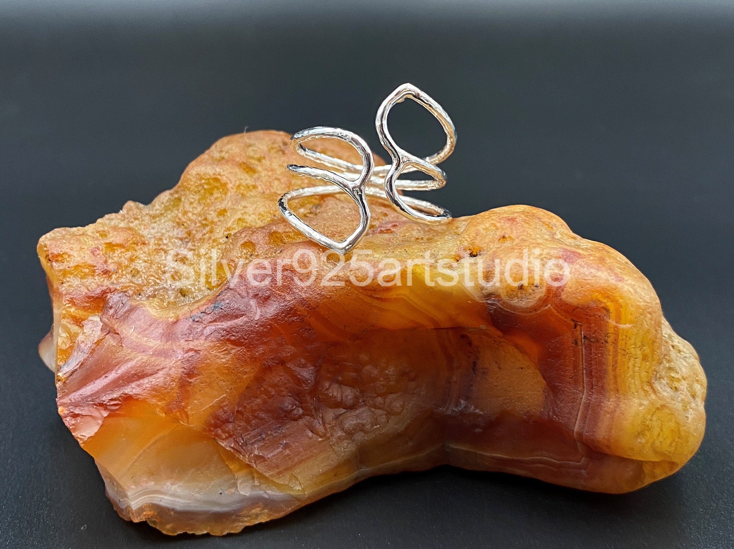 Designer Sterling Silver Thumb Ring, Sterling Silver Meditation Ring ...