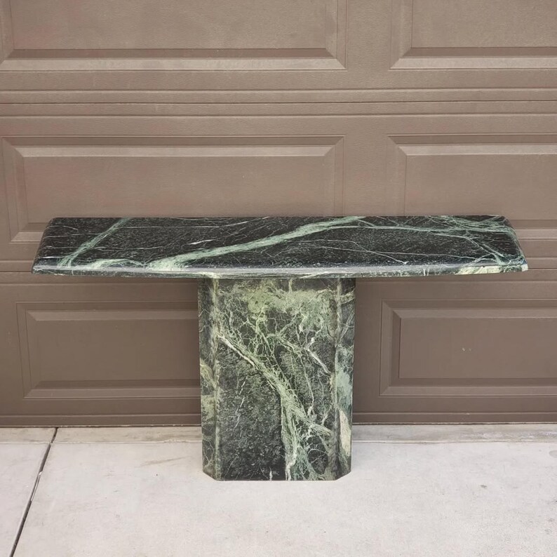 Handmade Green Marble Side Table: Custom Coffee Table - Etsy
