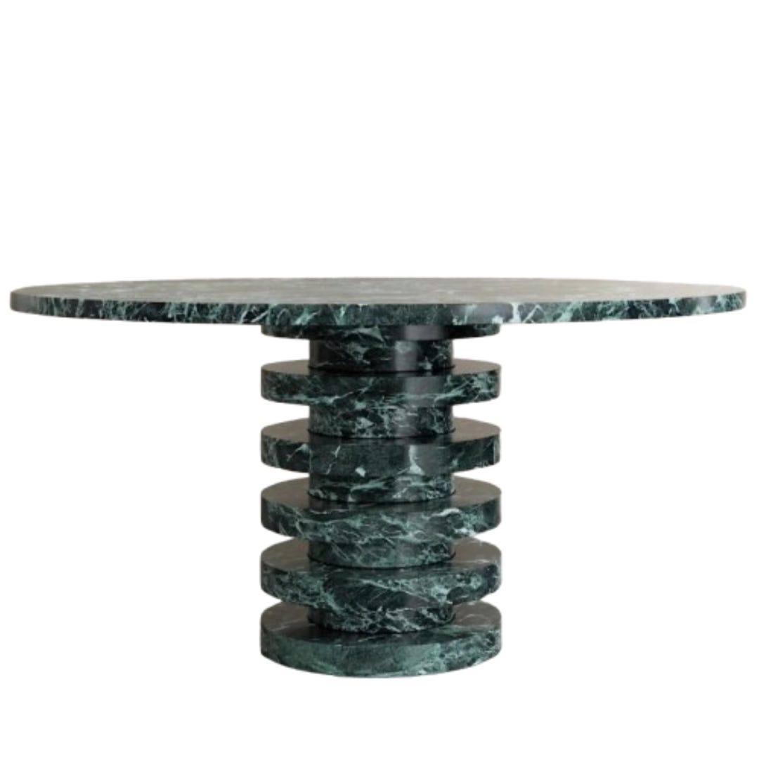 Ringu Dining Table Lucifer Green Marble Dining Table Coutom Order - Etsy