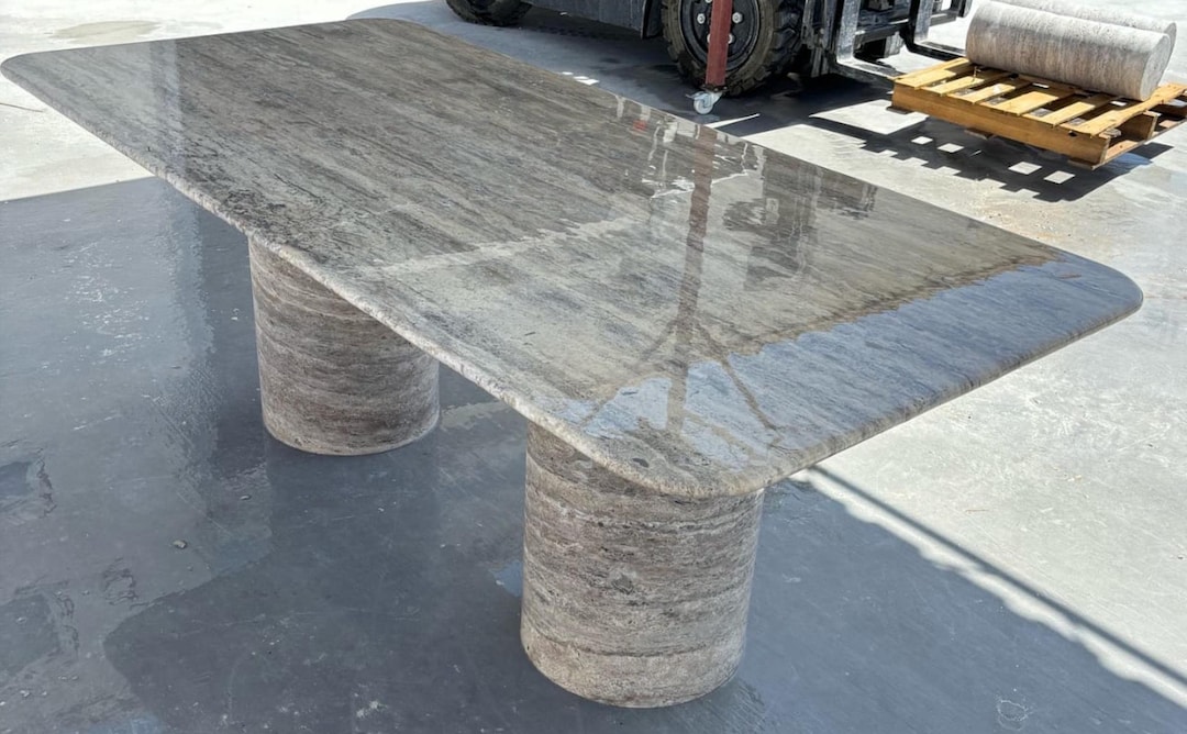 Travertine Dining Table - Custom Made Marble Table - Custom Made ...