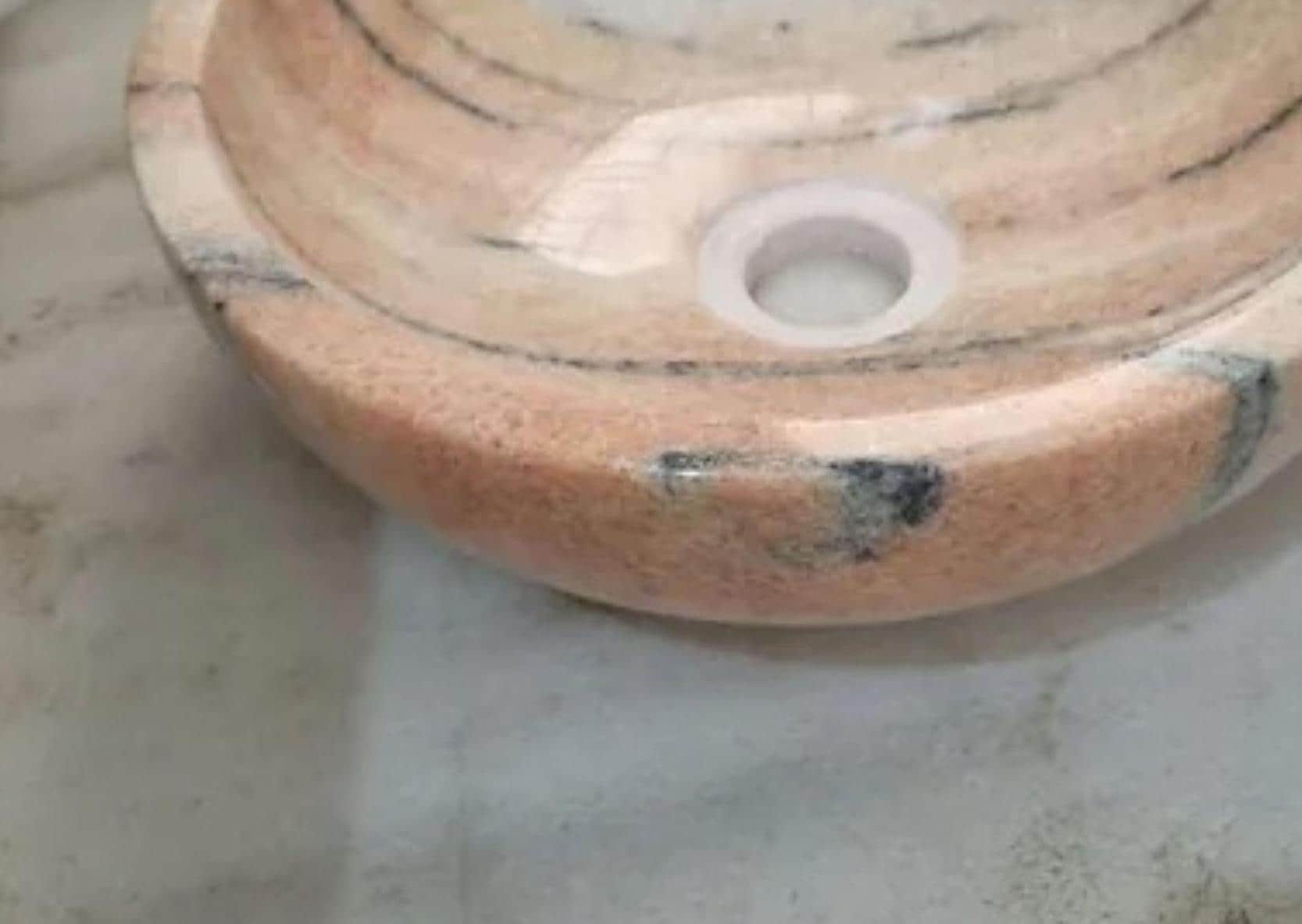 Pink Marble Counter Sink, Sun Set Marble Washbasin Sink Custom Order - Etsy