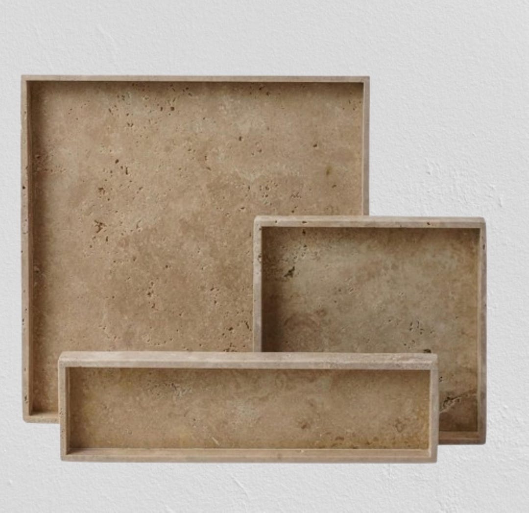 Travertine Tray is a Beautifully Crafted - Etsy