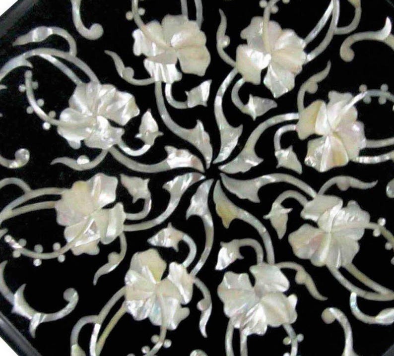 Mother of Pearl Inlay Octagon Table Top: Pietra Dura Art - Etsy