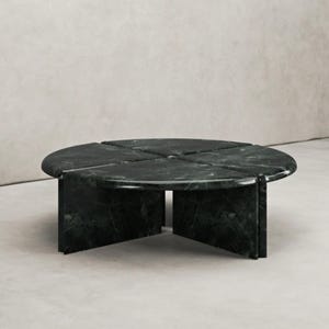 Green Marble Coffee Table Set, Side Table, End Table, Marble Table ...