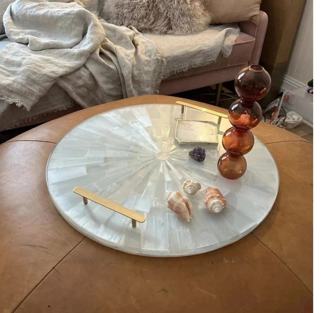 Magical Round Selenite Table Top Overlay Enchant Your Space - Etsy