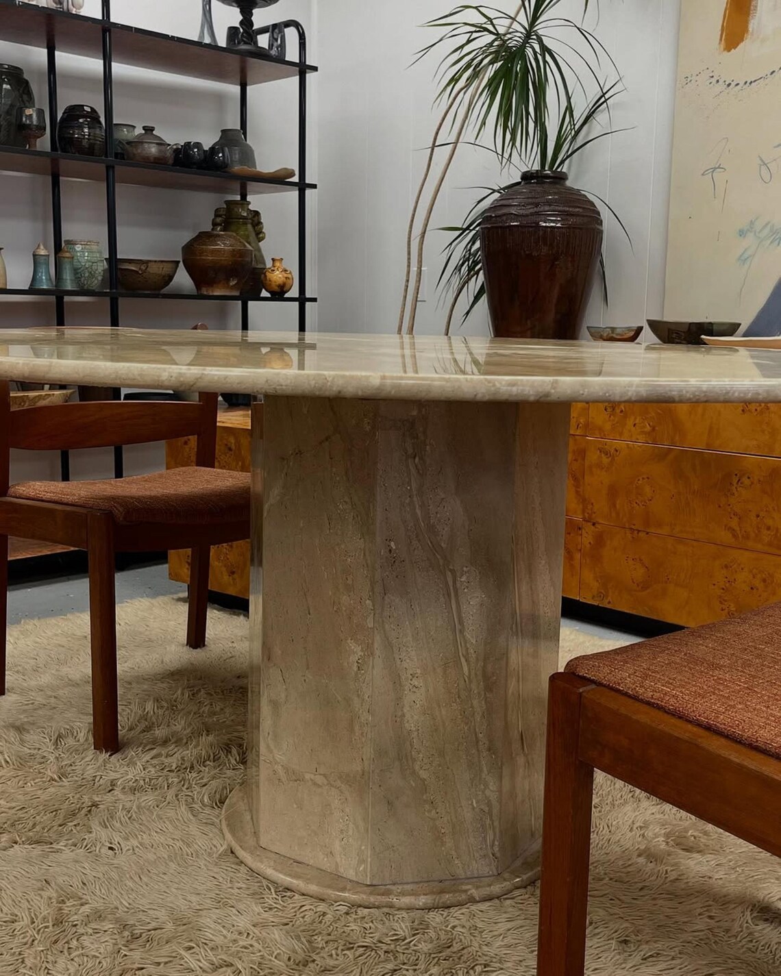 Round Table Top - Marble Round Dining Table - Travertine Custom Table ...