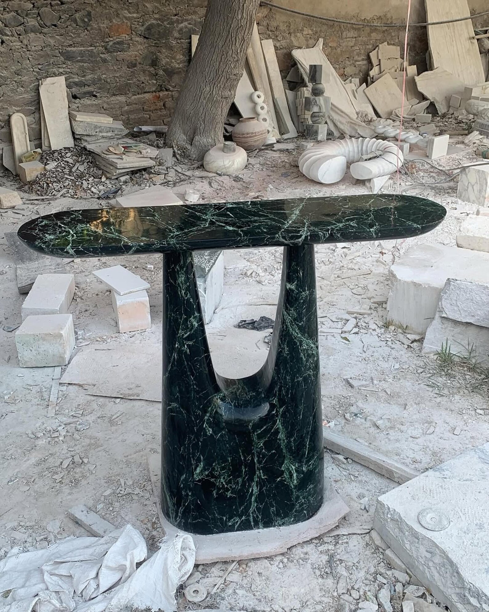 Spider Green Marble Console Table: Modern Luxury Entryway Furniture - Etsy