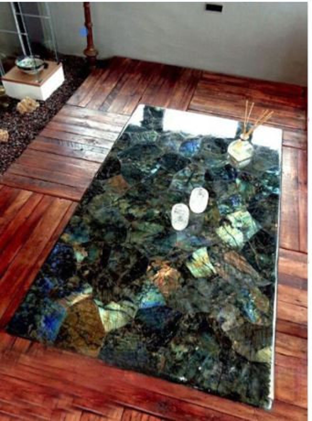 Buy Labradorite Table Top and Kitchen Slab Dining Table Top Slab ...