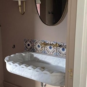 Marble Oval Boat Shaped Bathroom Washbasin, White Marble Elliptical ...