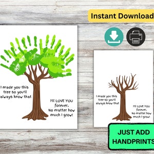 Mother’s Day Gift. I Love You Handprint Tree. Gift to Parent ...