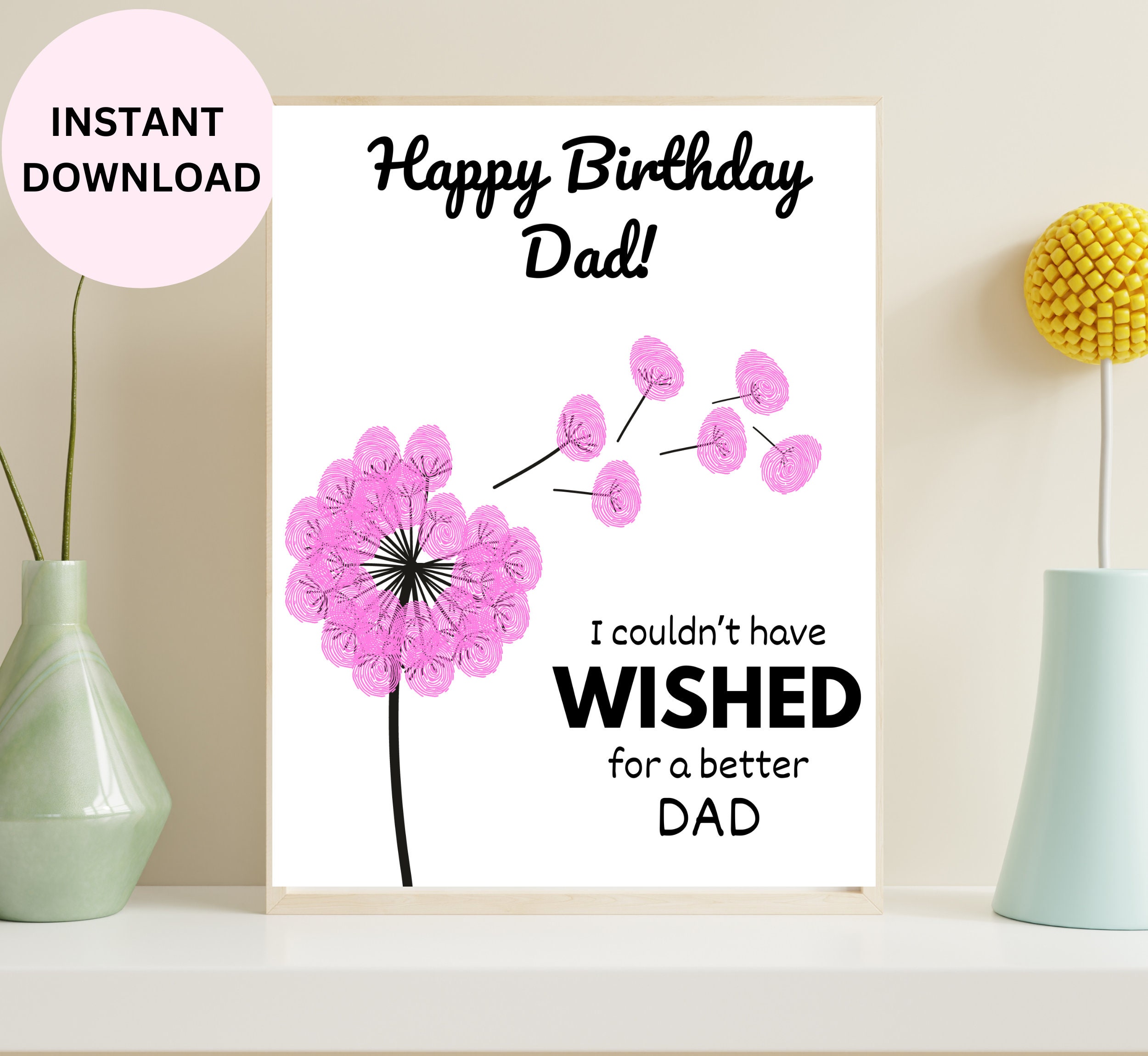 Happy Birthday Dad. Father's Birthday Printable. Birthday Gift From ...