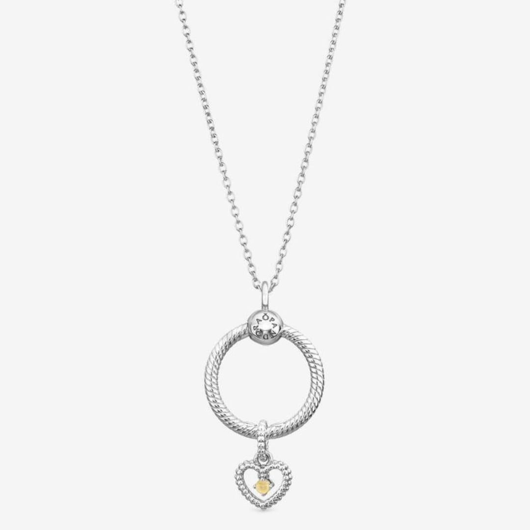 Genuine New Pandora November Birthstone O Pendant Set Necklace - Etsy UK