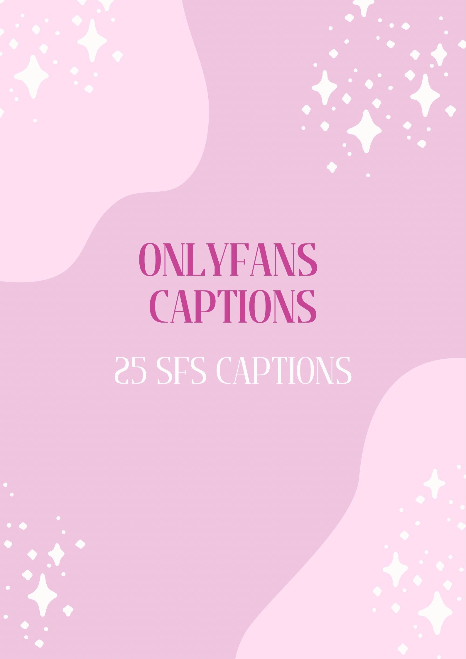 Onlyfans Captions, 25 SFS Captions, Fansly, Ready to Use. - Etsy