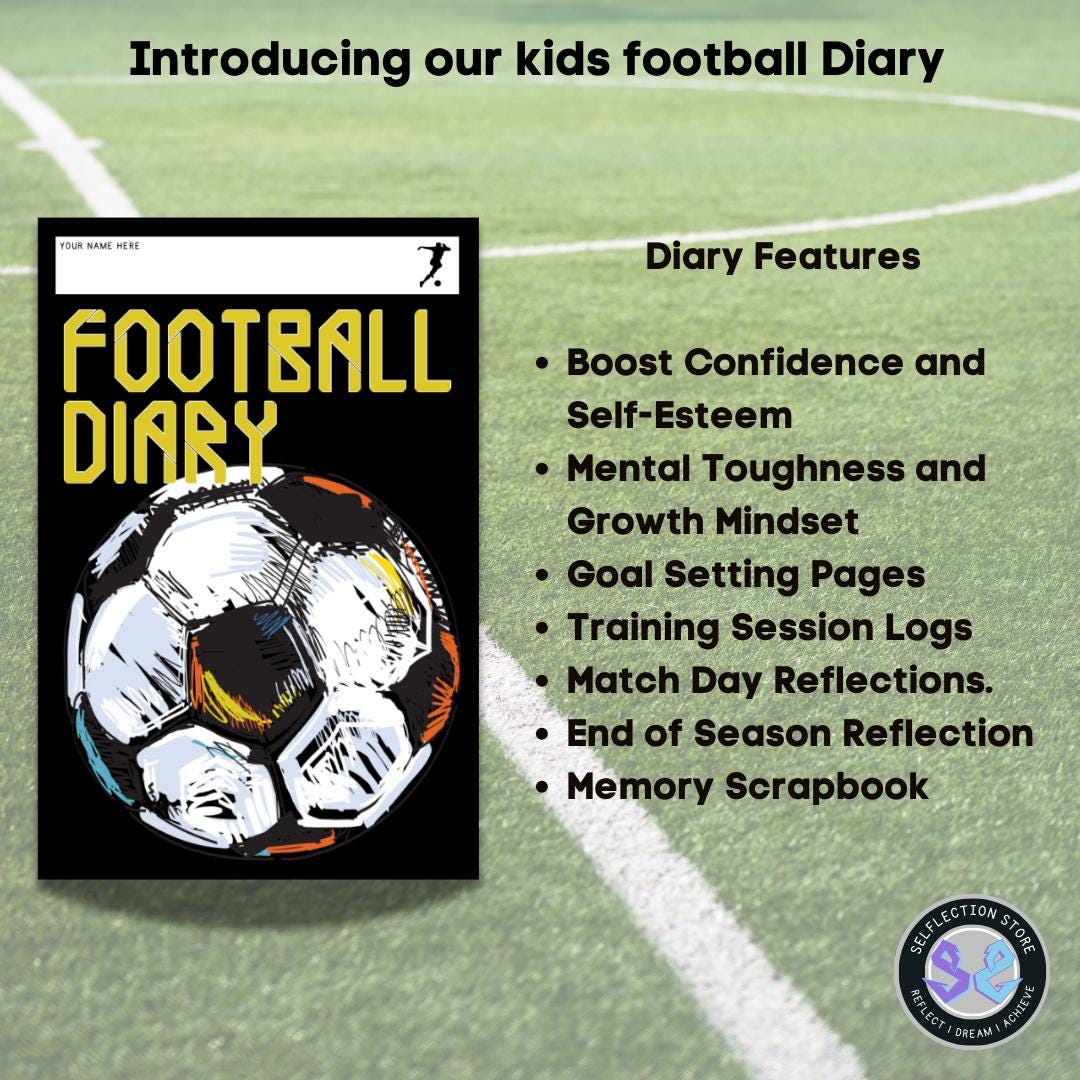 Football Diary for Kids Digital PDF – Youth Football Journal, Printable ...