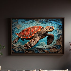 Tlingit Sea Turtle Art Print, Indigenous Wall Decor - Etsy