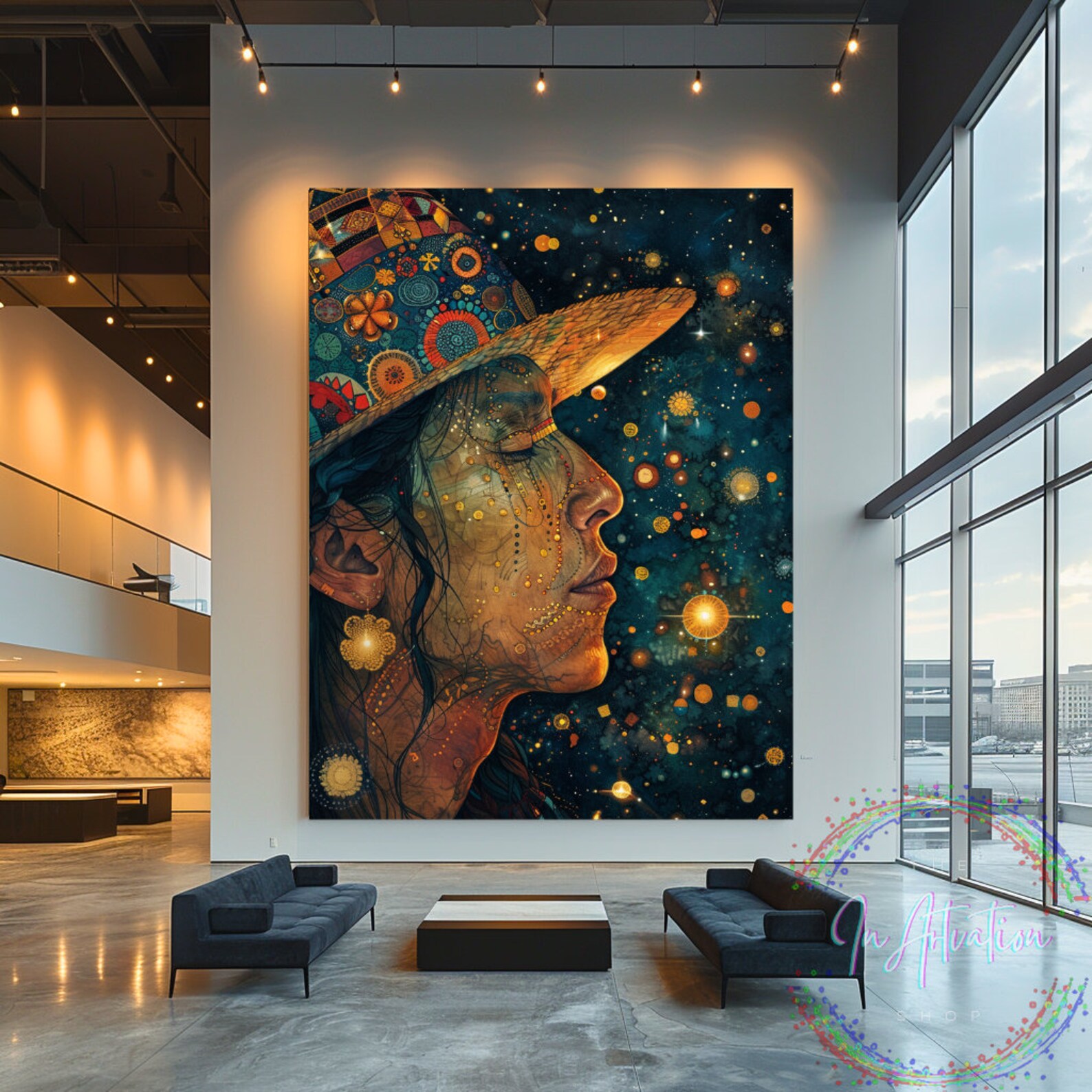 Indigenous Father and Son Art | Celestial Farewell Print - Etsy