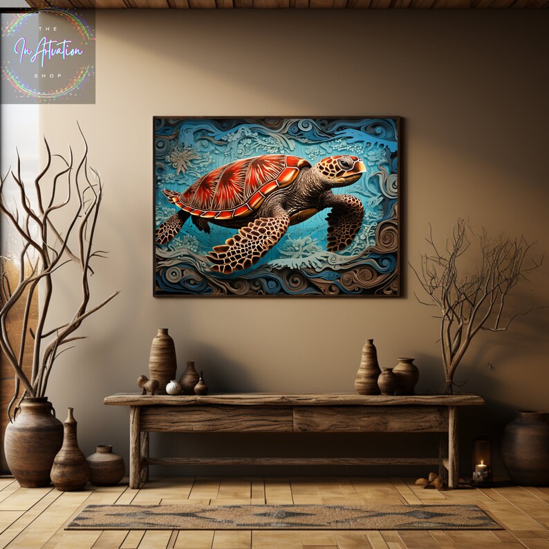 Tlingit Sea Turtle Art Print, Indigenous Wall Decor - Etsy
