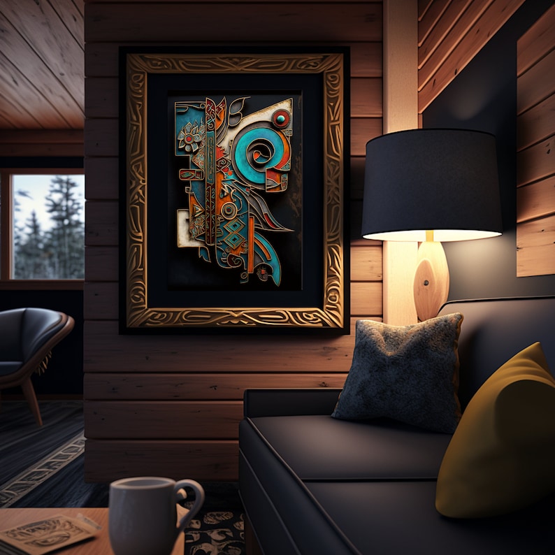 Traditional Tlingit Materials and Modern Techniques, Unique Abstract ...