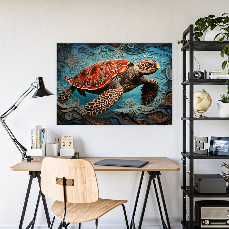 Tlingit Sea Turtle Art Print, Indigenous Wall Decor - Etsy