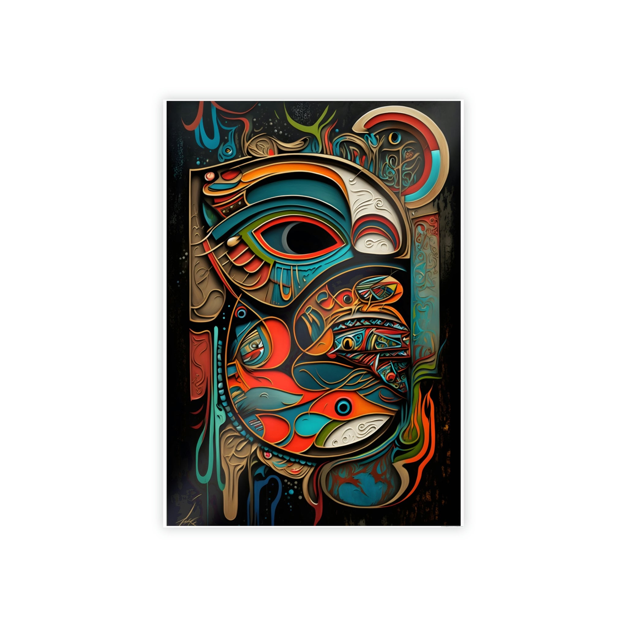 Traditional Tlingit Materials and Modern Techniques, Unique Abstract ...