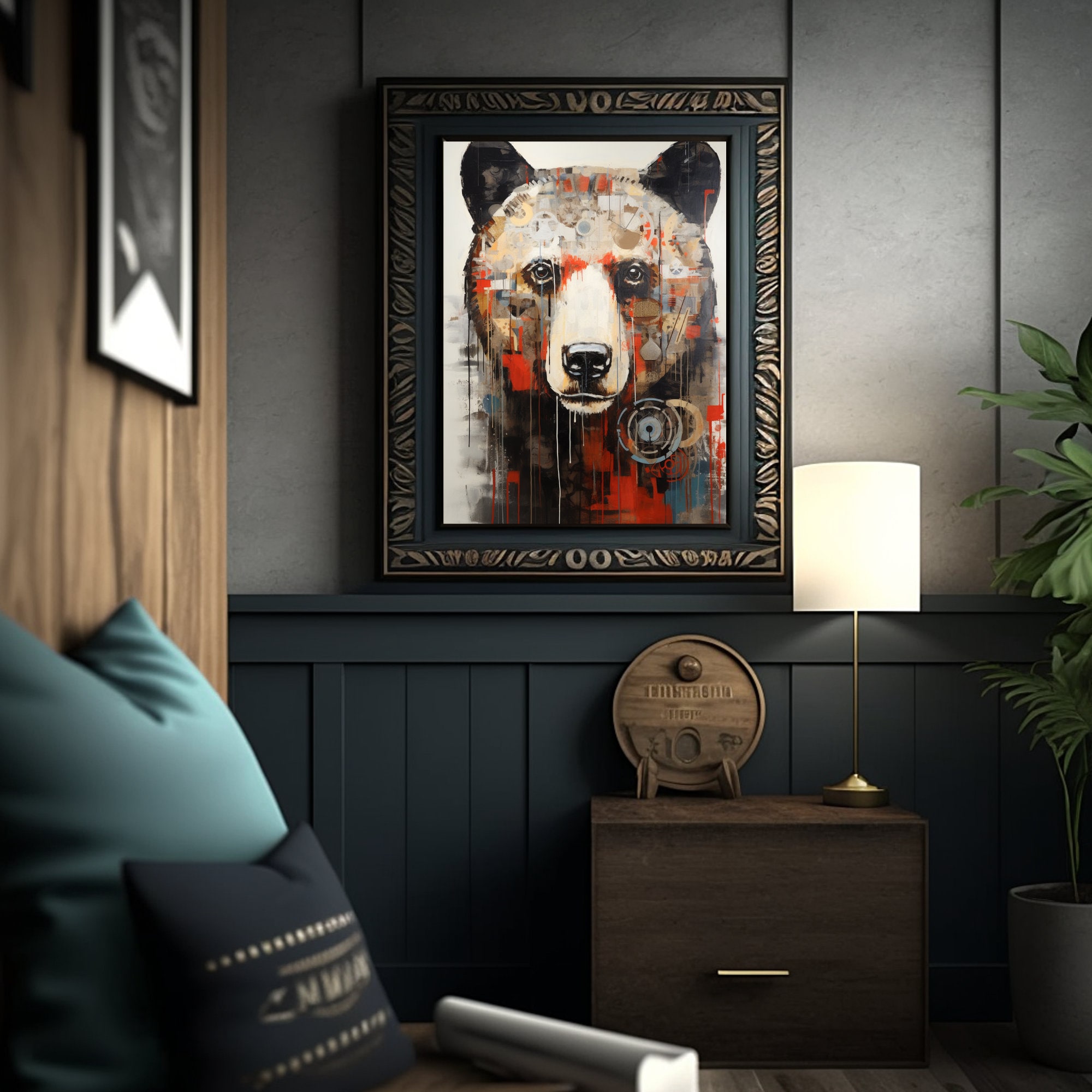 Abstract Bear Art Print, Tlingit Illustration, Home Decor - Etsy