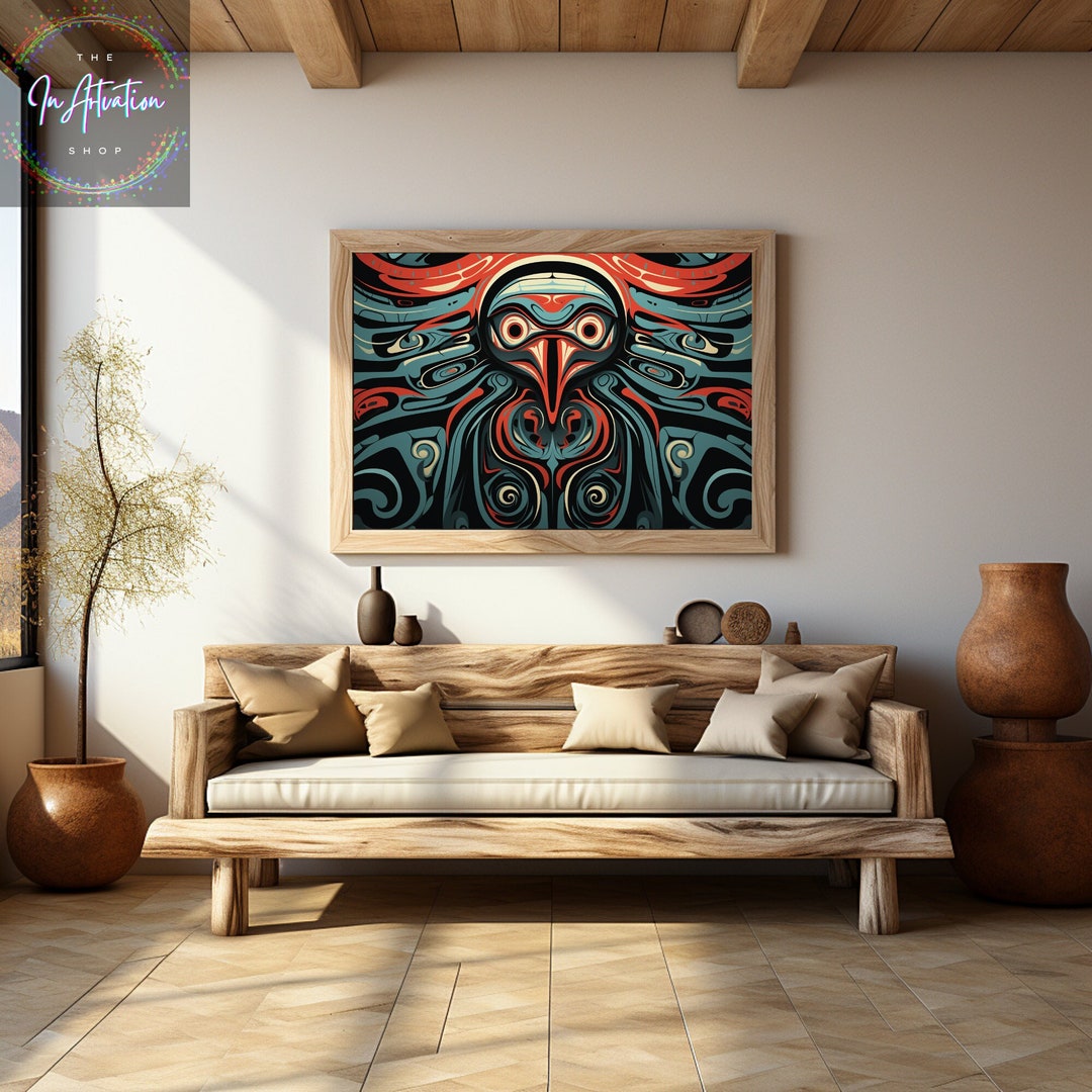 Eagle Indigenous Iilustration Print Home Decor Tlingit - Etsy
