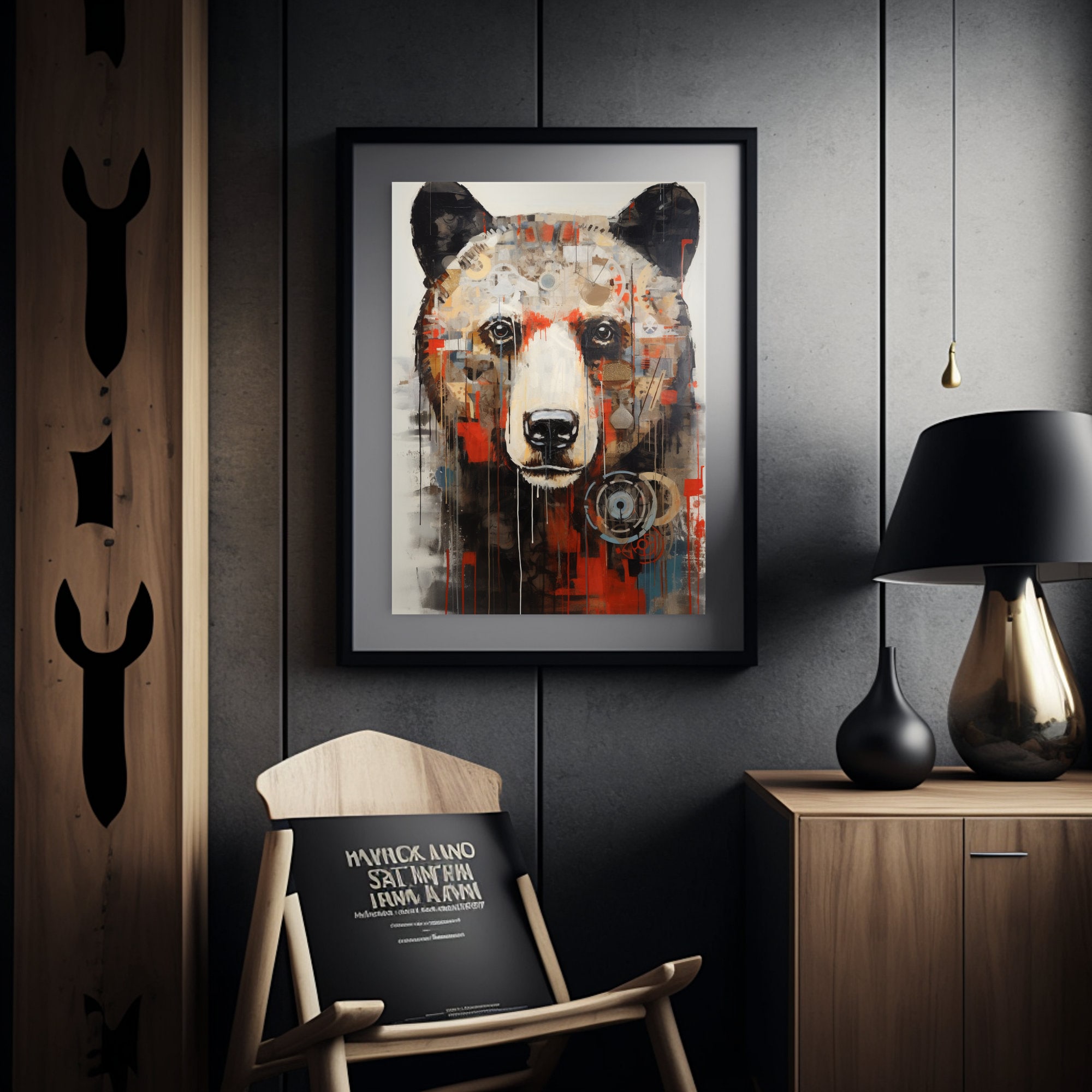 Abstract Bear Art Print, Tlingit Illustration, Home Decor - Etsy