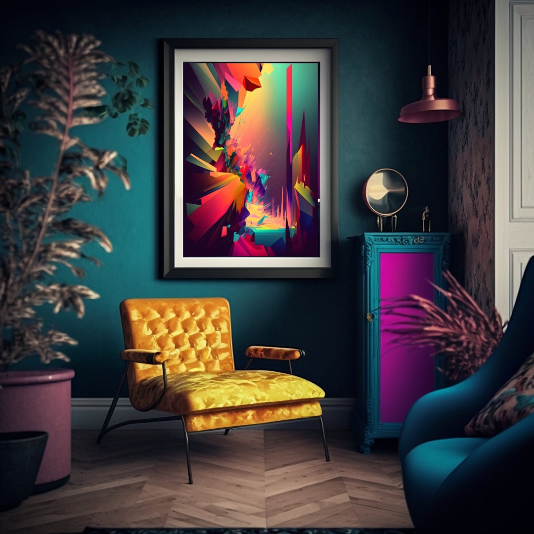 Vivid Dreamscape, Unique Abstract Art, Digital Art, Abstract Wall Art ...