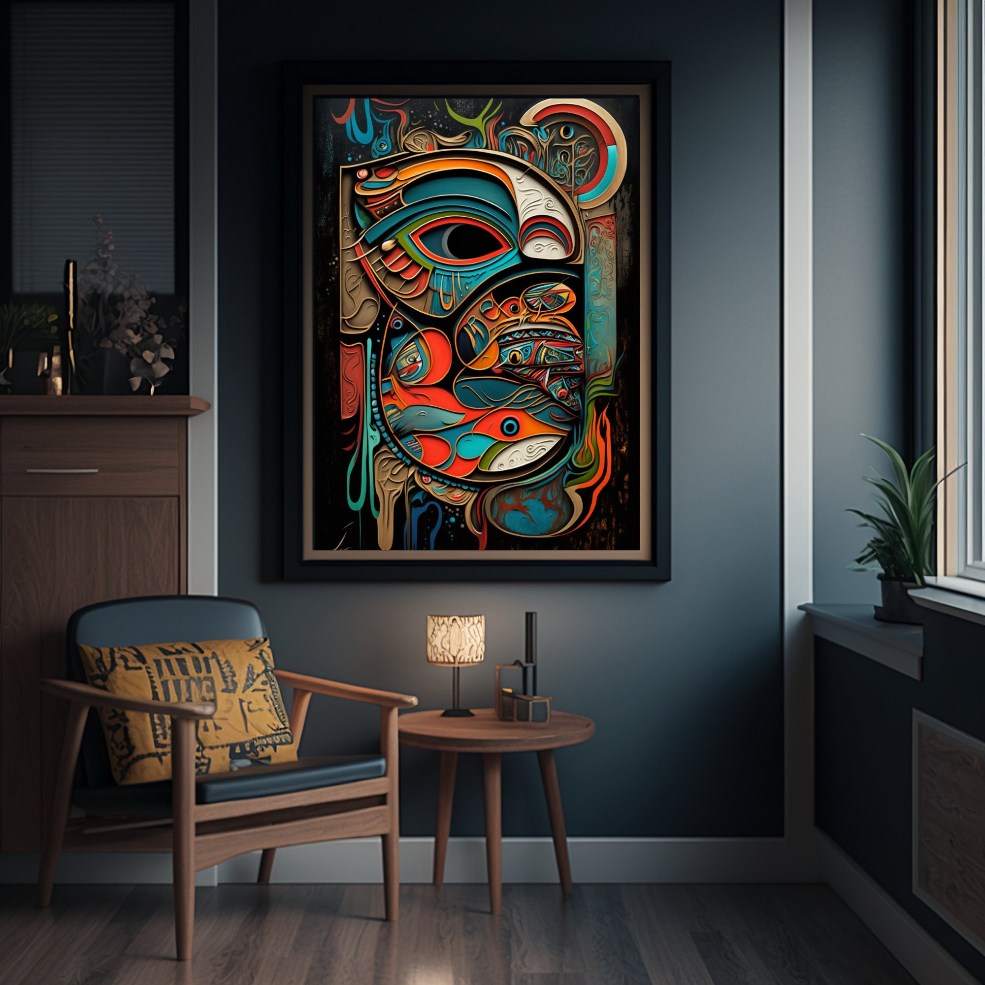 Traditional Tlingit Materials and Modern Techniques, Unique Abstract ...