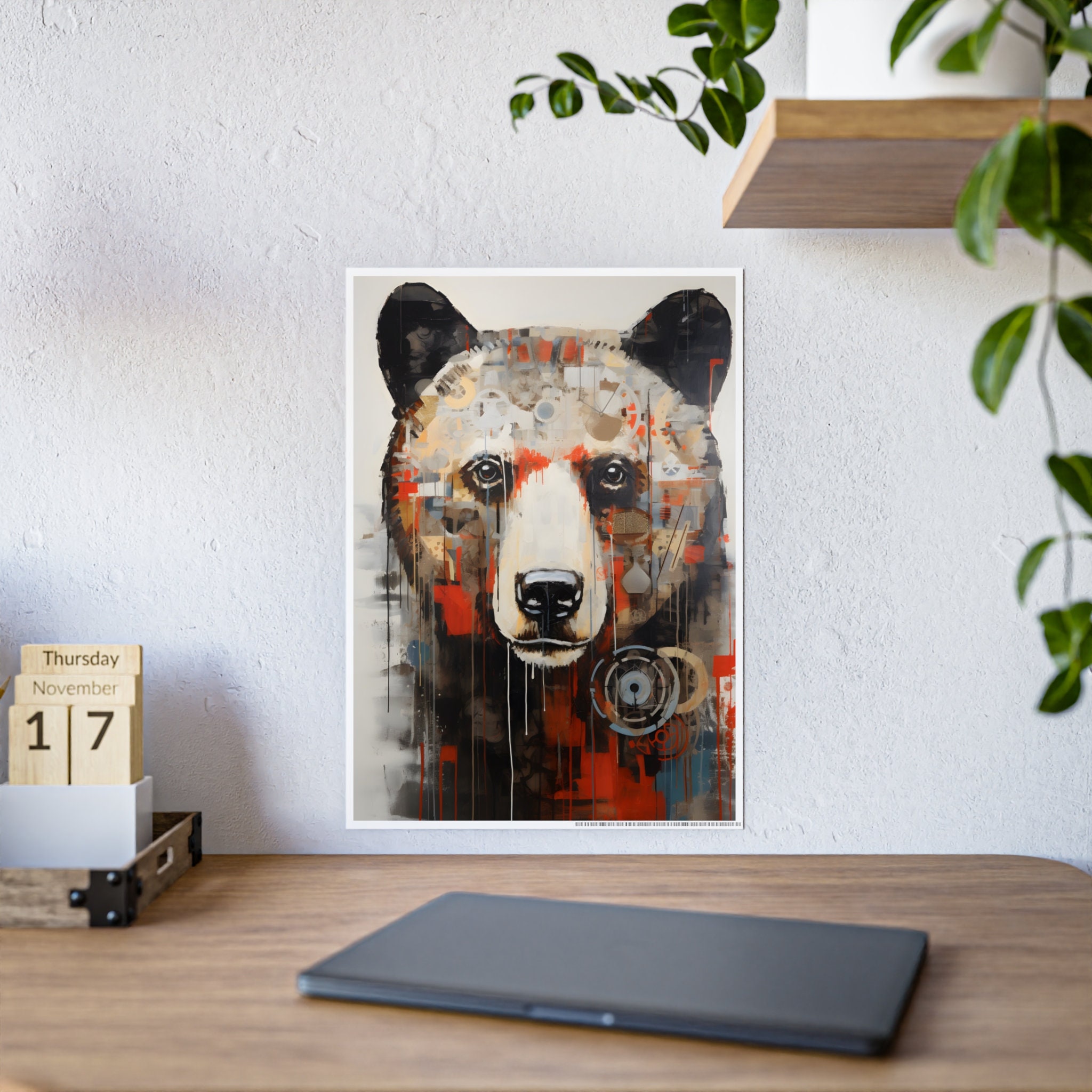 Bear Abstract Art, Indigenous Iilustration, Print, Home Decor, Tlingit ...
