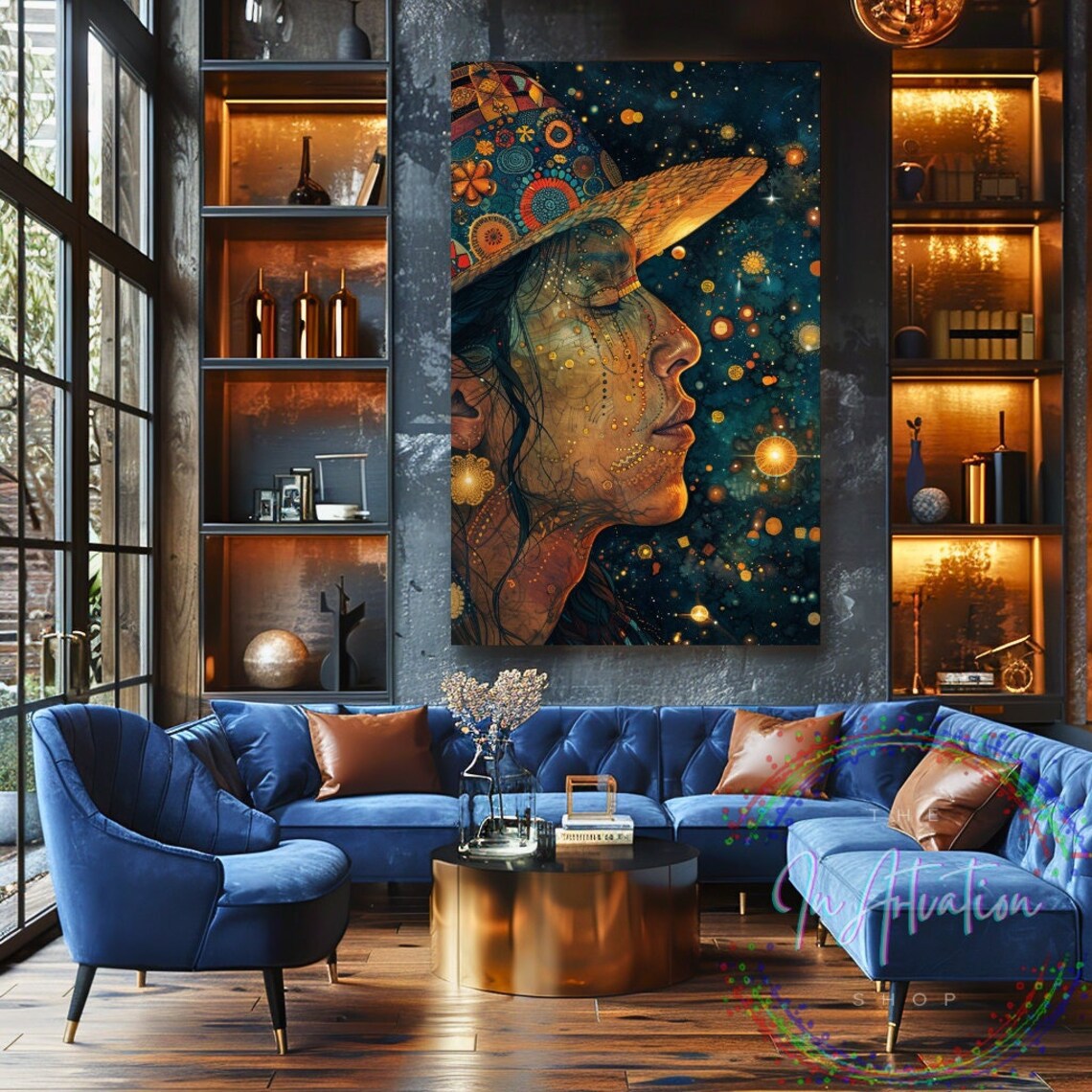 Indigenous Father and Son Art | Celestial Farewell Print - Etsy