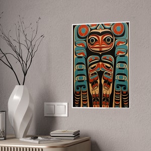 Eagle, Indigenous Iilustration, Print, Home Decor, Tlingit, Bird Print ...