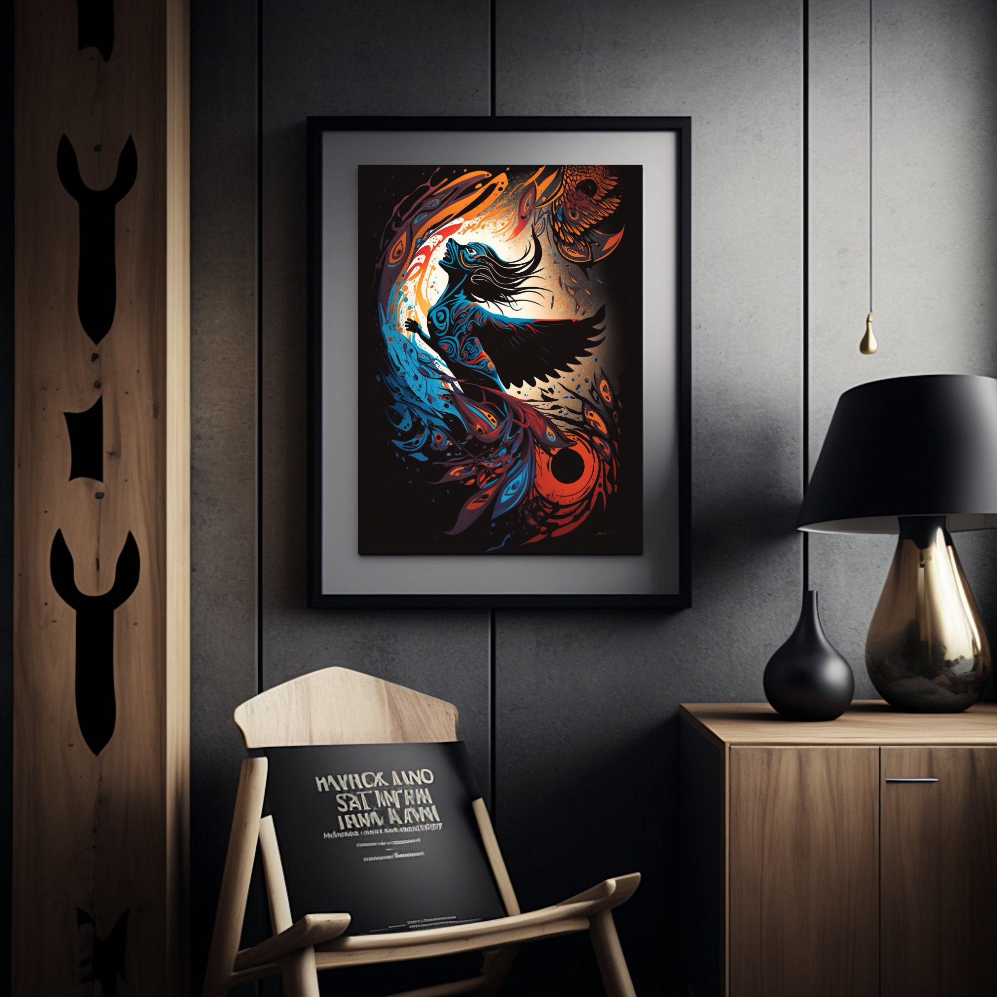Tlingit Raven Spirit Dance Art, Indigenous Gloss Poster - Etsy