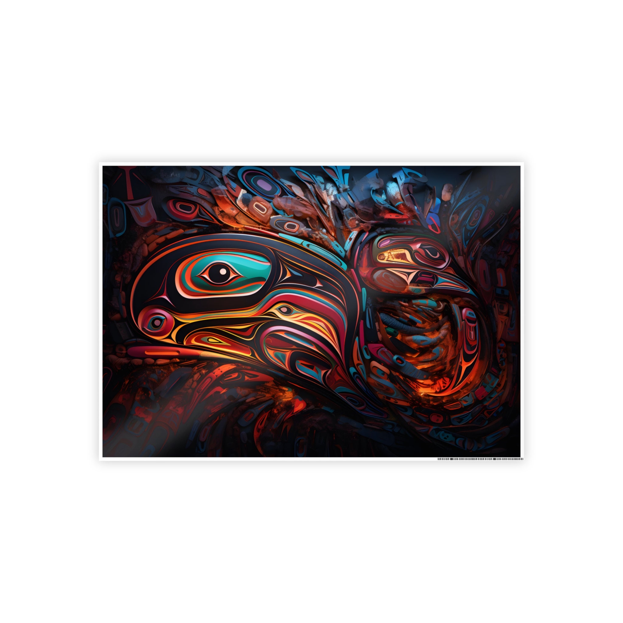 Tlingit Hummingbird Art Print, Native American Home Decor (gloss Poster ...