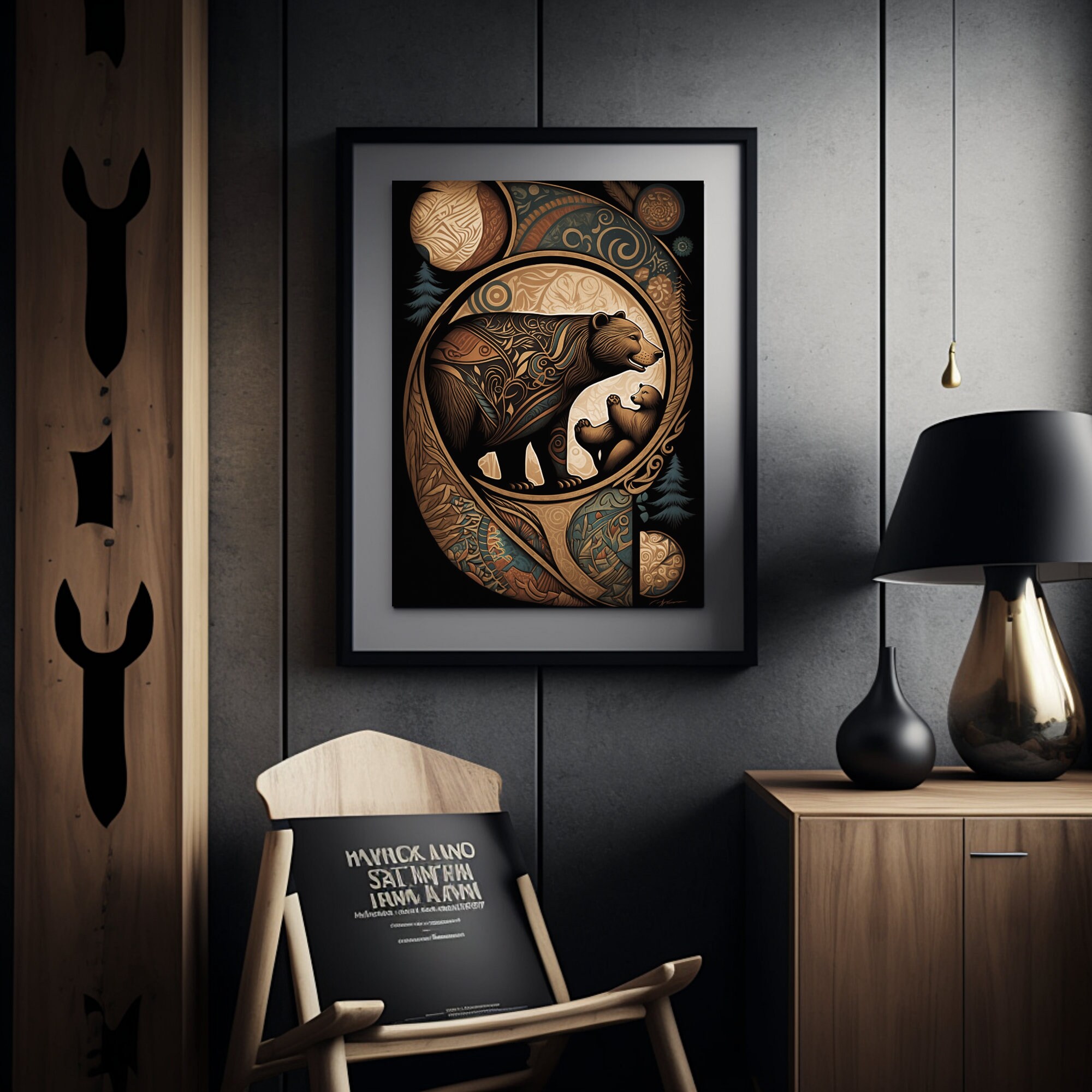 The Bear and Her Cub, Modern Techniques, Unique Abstract Art ...