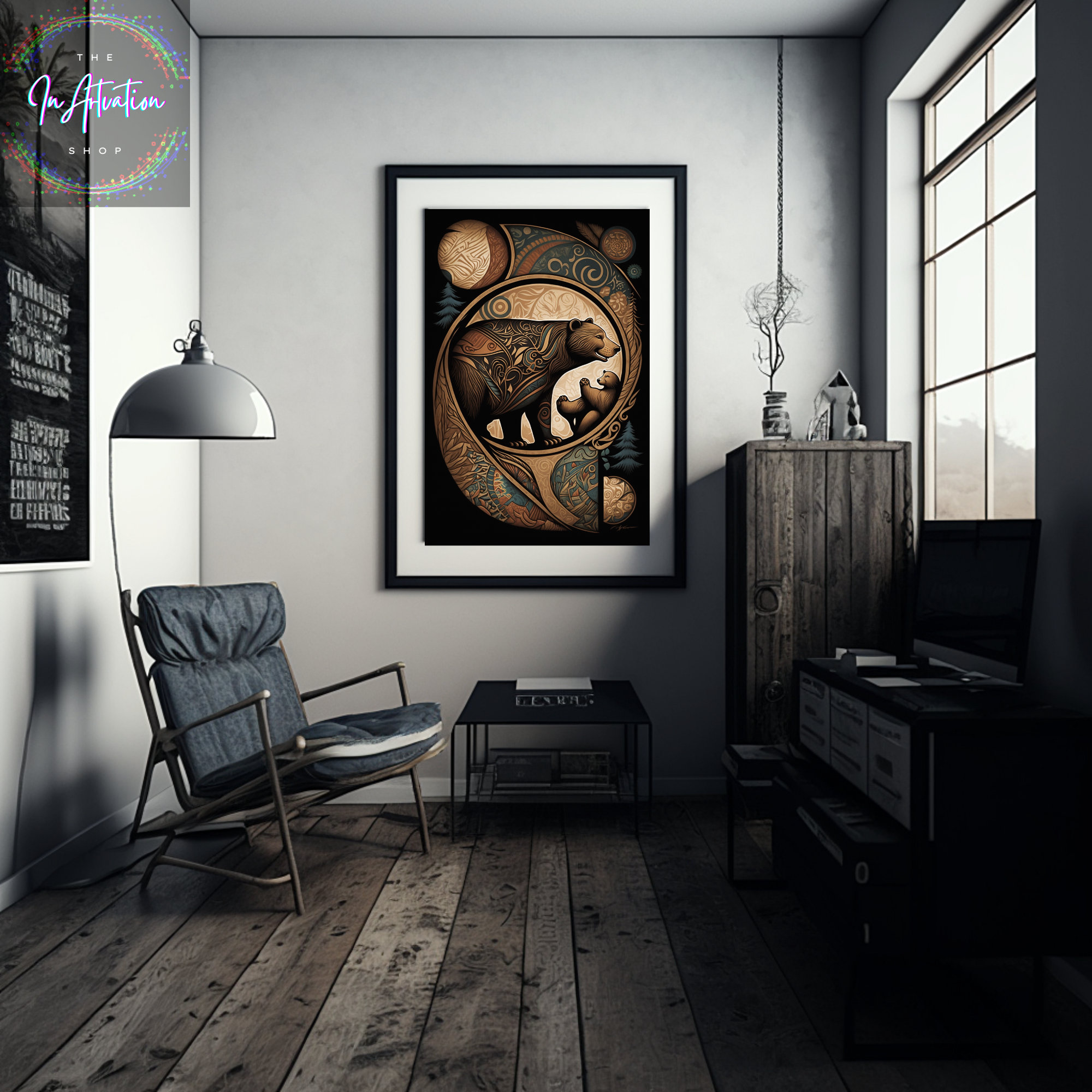 The Bear and Her Cub Modern Techniques Unique Abstract Art - Etsy