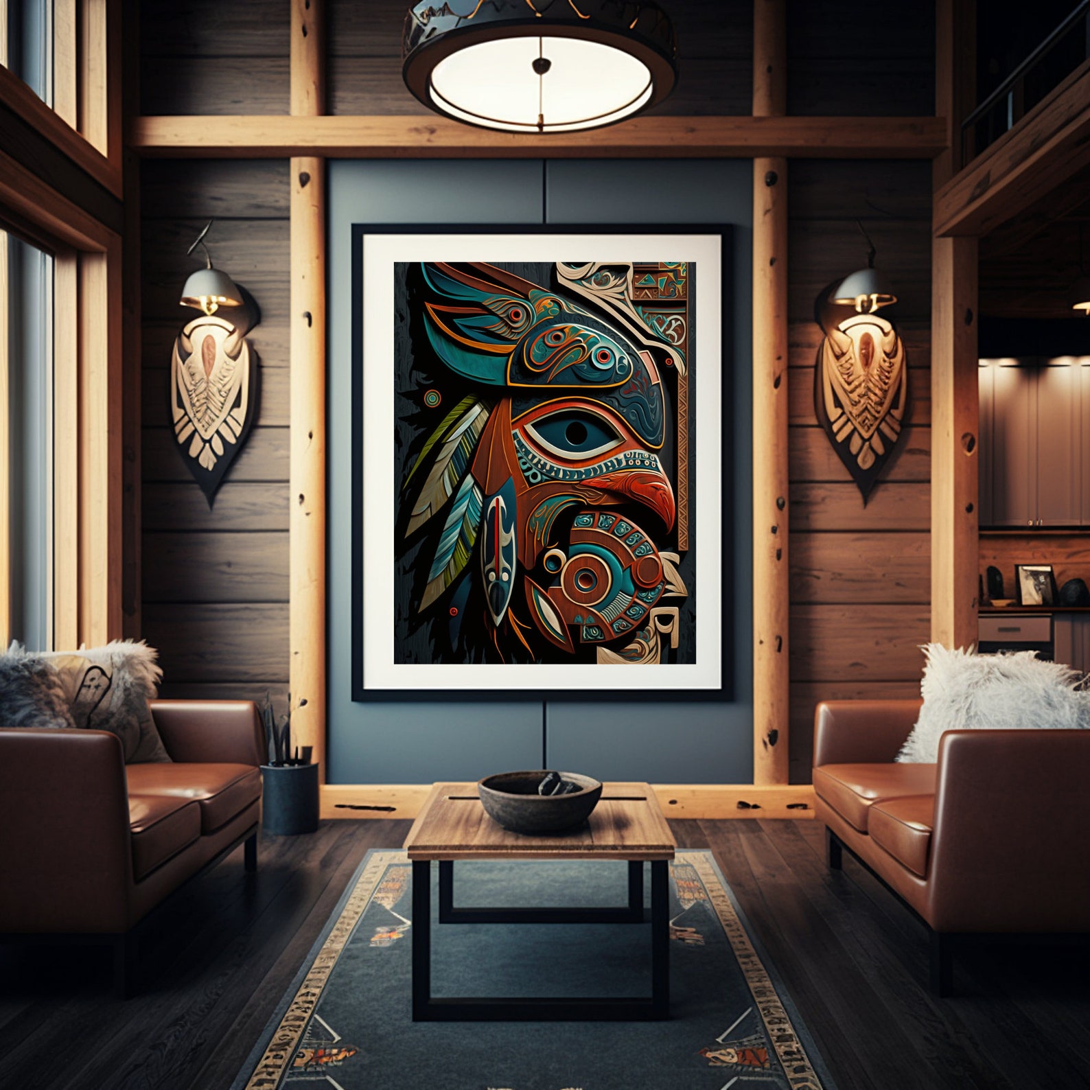 Traditional Tlingit Materials and Modern Techniques, Unique Abstract ...