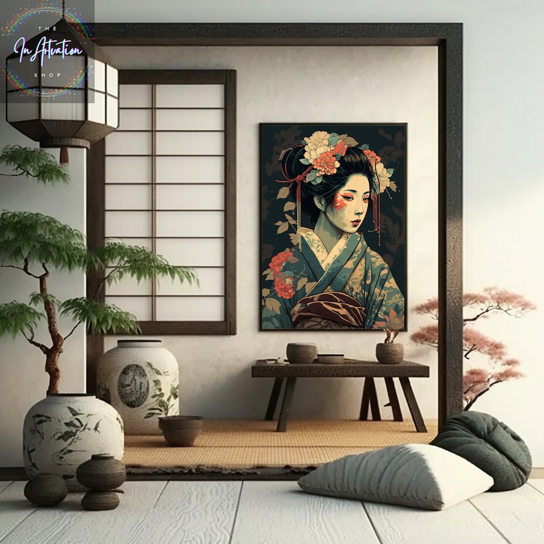 Geisha Painting, Sayuri's Delicate Power, Geisha Prints, Geisha Art ...