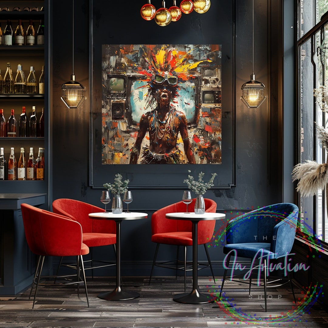 Modern Shaman Native American Art Square Wall Art Premium Prints Canvas ...