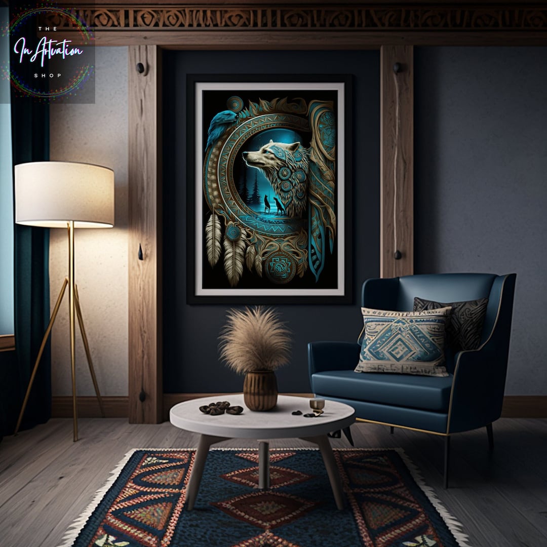Tlingit Wolf Dreamtime Art, Indigenous Gloss Poster - Etsy