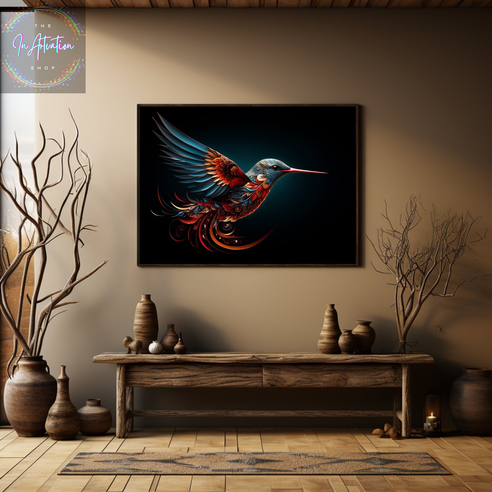 Tlingit Hummingbird Art Print, Kwáan's Song of Beauty, Native Art Gloss ...