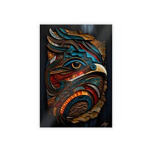 Traditional Tlingit Materials and Modern Techniques, Unique Abstract ...