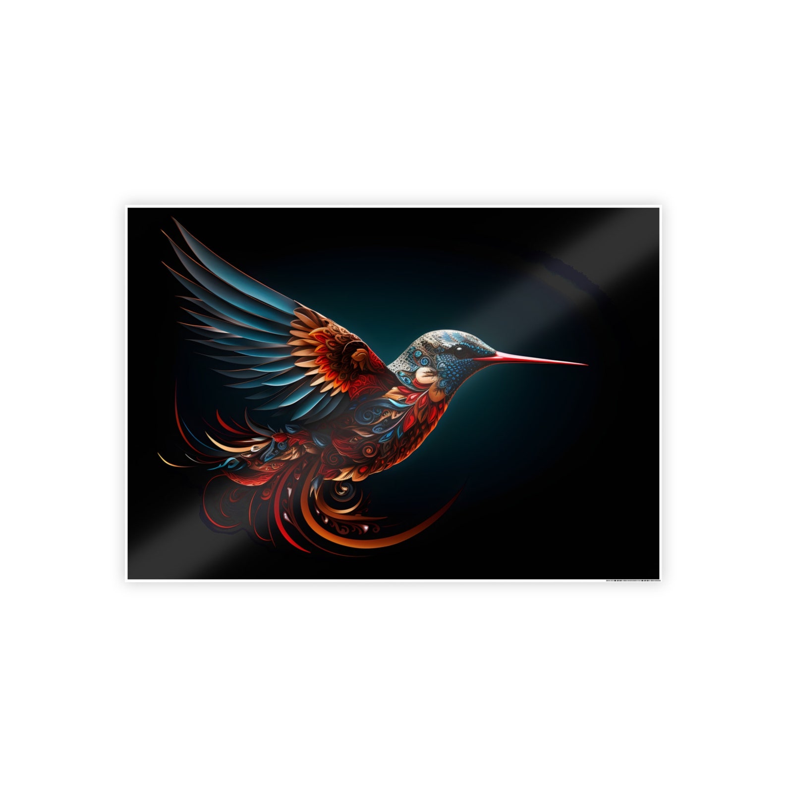 Tlingit Hummingbird Art Print, Kwáan's Song of Beauty, Native Art Gloss ...